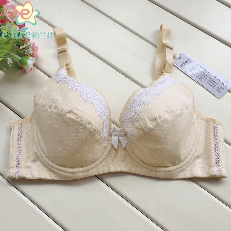 Купить Бюстгальтер 2件包邮 怡兰芬新品软钢圈圆点蕾丝边薄款c杯文胸学生三排扣内衣 Yilan Fen в интернет ...
