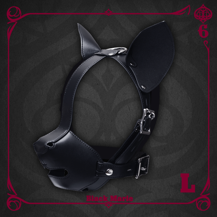BlackMarie BDSM Genuine Leather Dog Mask K9 High End Stomach Tune Cosplay Mask - BulkChinese.com ...