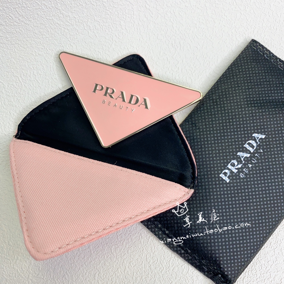 Prada Prada Peripheral Domestic Counter Complimentary Pink Makeup Mirror Single-sided Small ...