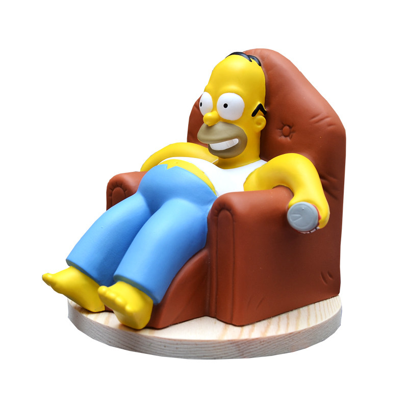 Foreign trade trend doll Simpson sofa lying pose Homer handmade DIY toy ...