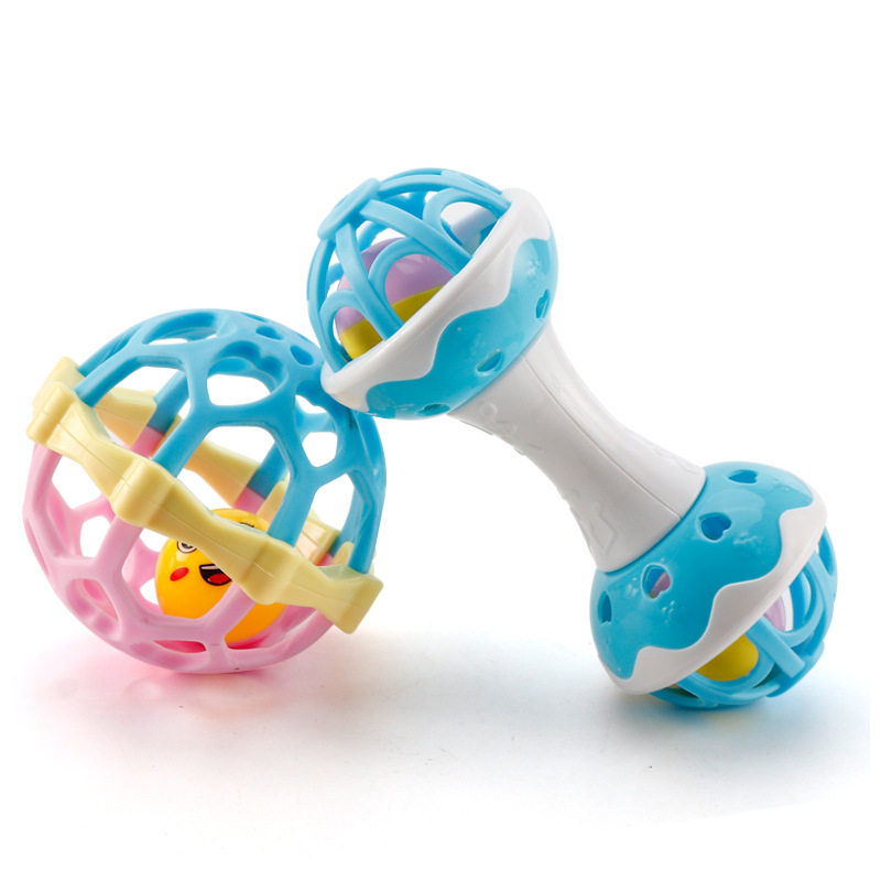 Baby early education rattle hand grasping sensory ball soft rubber ball ...