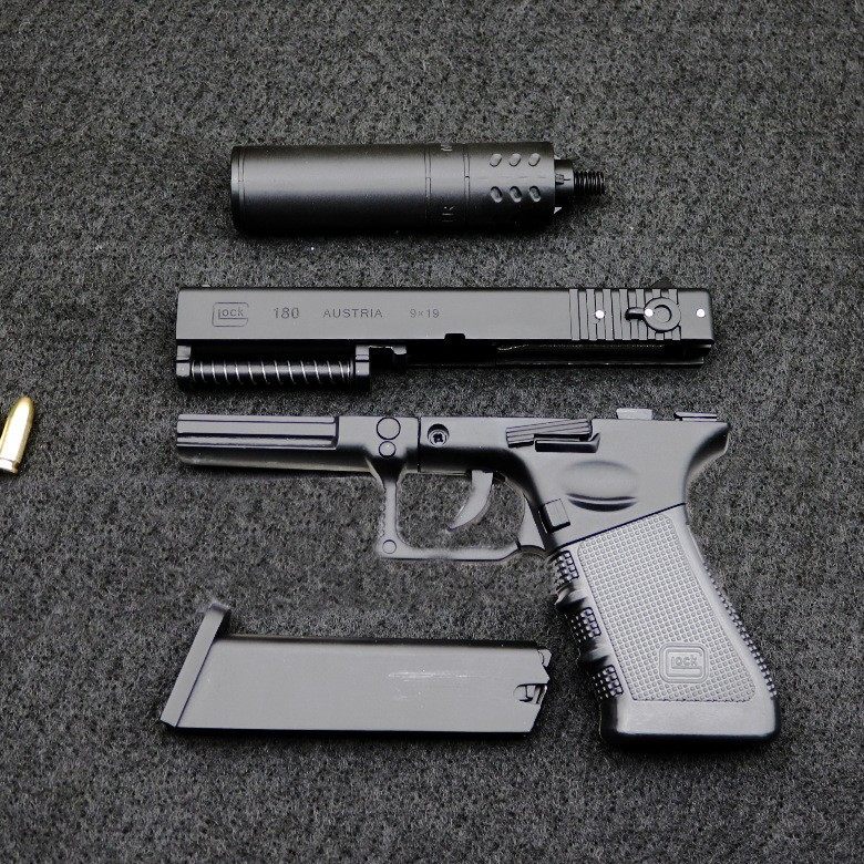 1: 2.05 throwing shell Glock P18C model pistol all -metal can be ...