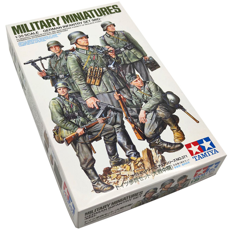 Tamiya 35371 1/35 Scale Military Figure Model Kit Mid-WWII German ...