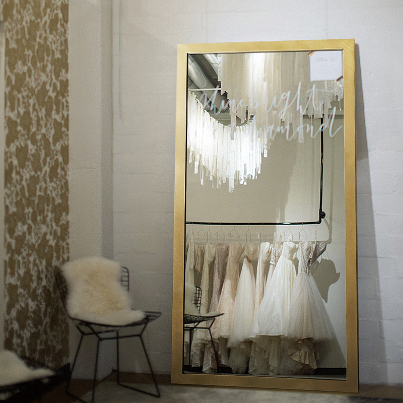Купить Зеркало в полный рост Скандинавская латунь золотой туалетный ...